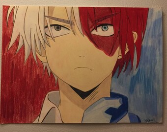 Todoroki drawing | Etsy