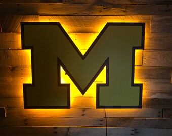 Michigan block m | Etsy