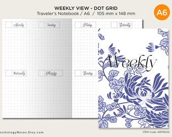 B6 DAILY View Schedule Traveler's Notebook Printable