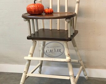 Wooden high chair | Etsy