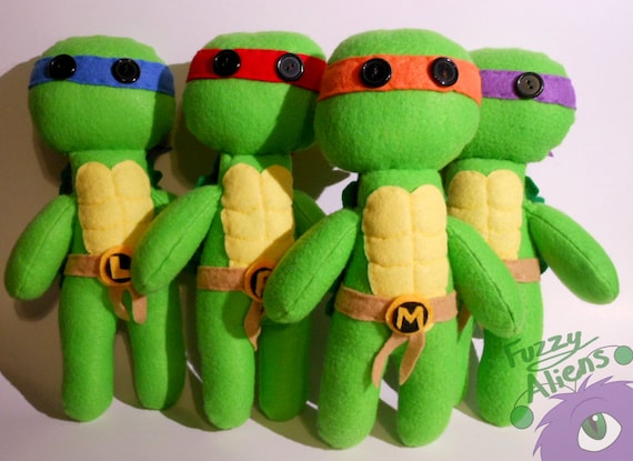 Teenage Mutant Ninja Turtle Plushies Full Set
