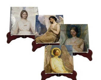 Christian gifts set of four christian coasters catholic