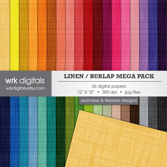Linen Burlap Mega Pack Seamless Digital Paper Pack Digital