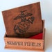 Personalized Marine Corps Letter Keepsake Box Engraved Wood