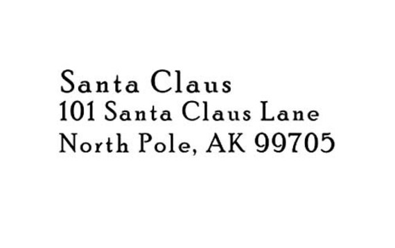 North Pole Santa s Return Address Rubber Stamp Santa Claus north-pole-santa-s-return-address-rubber-stamp-santa-claus