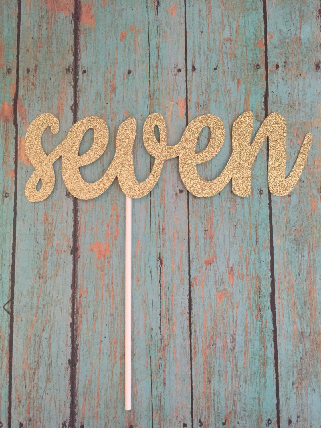 Seven Birthday Cake Topper 7 Cake Topper 7th Birthday Cake