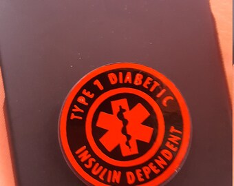 TYPE 1 DIABETES Insulin Dependent Medical Alert Temporary