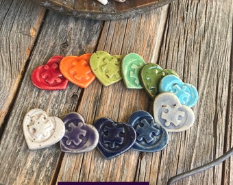 Ceramic hearts | Etsy