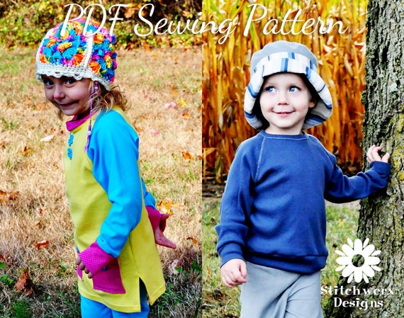 UNISEX Kids Clothes SEWING PATTERN Childs T Sewing Pattern