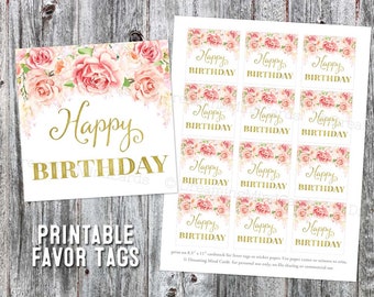 Happy birthday sticker | Etsy