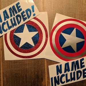 Captain america decal | Etsy