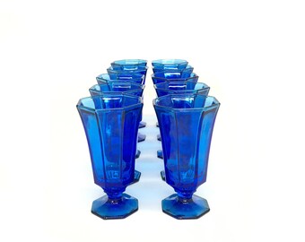 Blue water glasses | Etsy