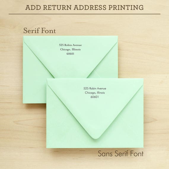 Envelope Return Address Printing