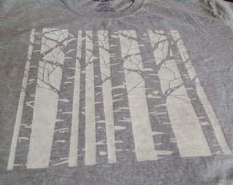 Birch tree stencil | Etsy