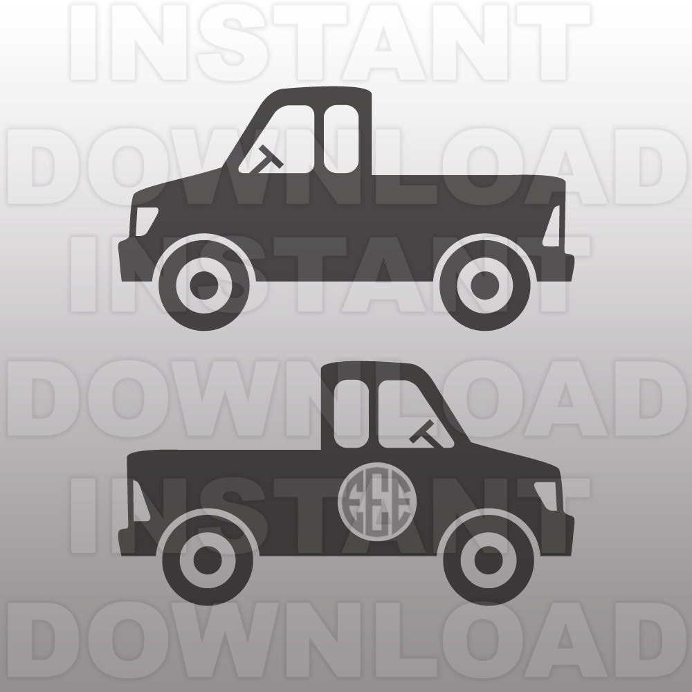 Pick Up Truck SVG FileTruck Monogram SVG File-Cutting