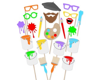 Printable Photo Booth Props and Party by PrintablePropShop on Etsy