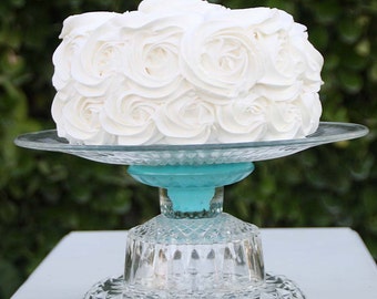 Turquoise cake stand | Etsy