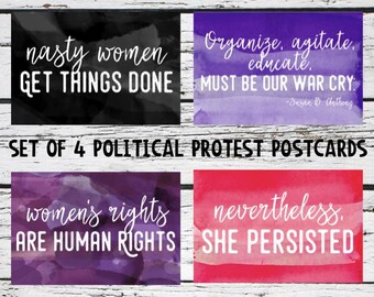 Protest Postcard Activism Postcard Womens March Feminism