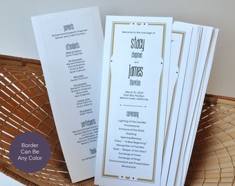 Diy wedding program | Etsy