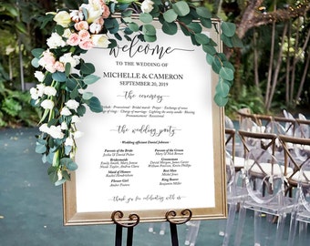 Wedding program sign | Etsy