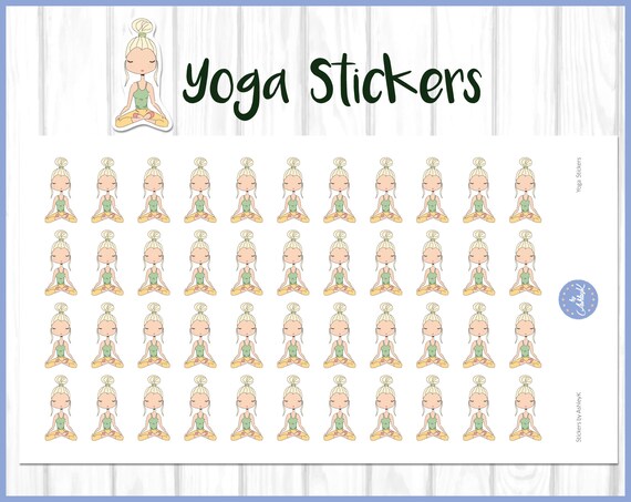 Yoga Stickers Gym Stickers Meditation Stickers Planner