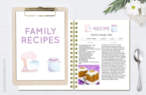 Recept sjabloon bewerkbare kookboek DOC sjabloon afdrukbare