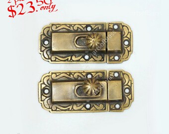 Vintage Solid Brass Retro Drawer LATCH Cabinet LATCH Door Box