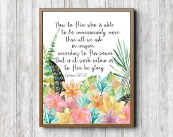 Ephesians 3 20 21 | Etsy