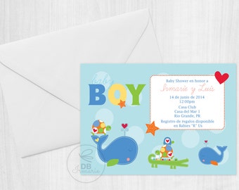Baby boy invitation | Etsy