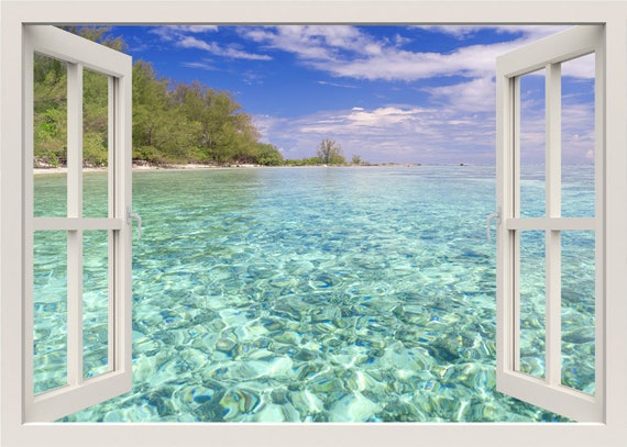 Tropic Sea View Sea Wall Mural Sea Wall Sticker Tropical