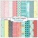 Wishful Digital Scrapbook Kit in Lovely Turquoise Blue Pink