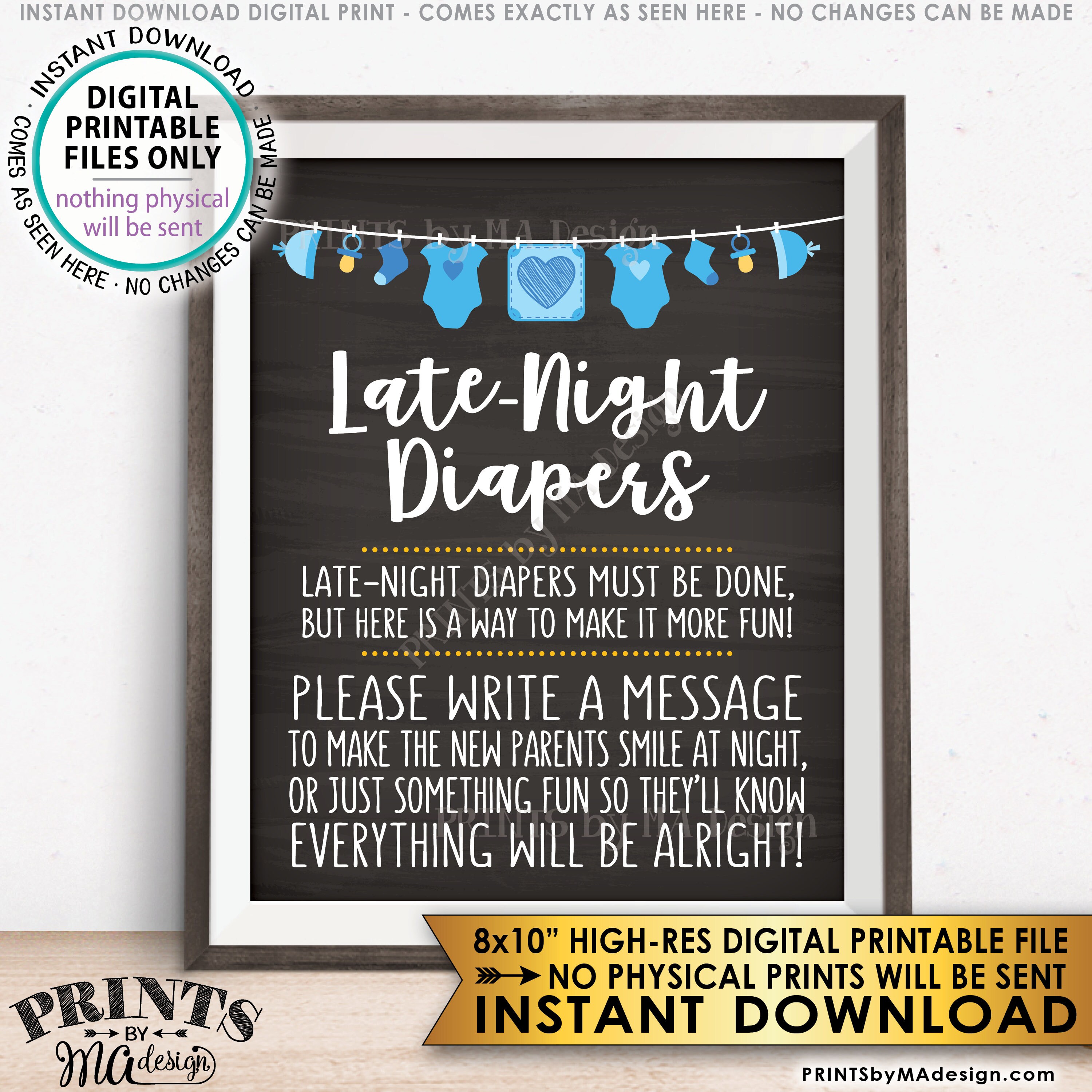 Late Night Diaper Sign, Late-Night Diapers Sign the Diaper Thoughts, It ...