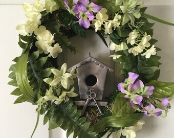 Birdhouse wreath | Etsy