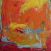 Red Orange Yellow Art Abstract Painting Modern 30x40 inches