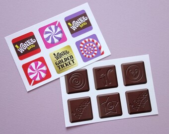 Wonka Bar wrapper template Wonka Bar favor Willy Wonka