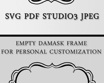 Fancy frame svg | Etsy