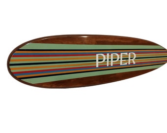 Surfboard name plate Surfboard sign surfboard decor custom