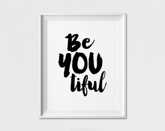 Beyoutiful wall art | Etsy