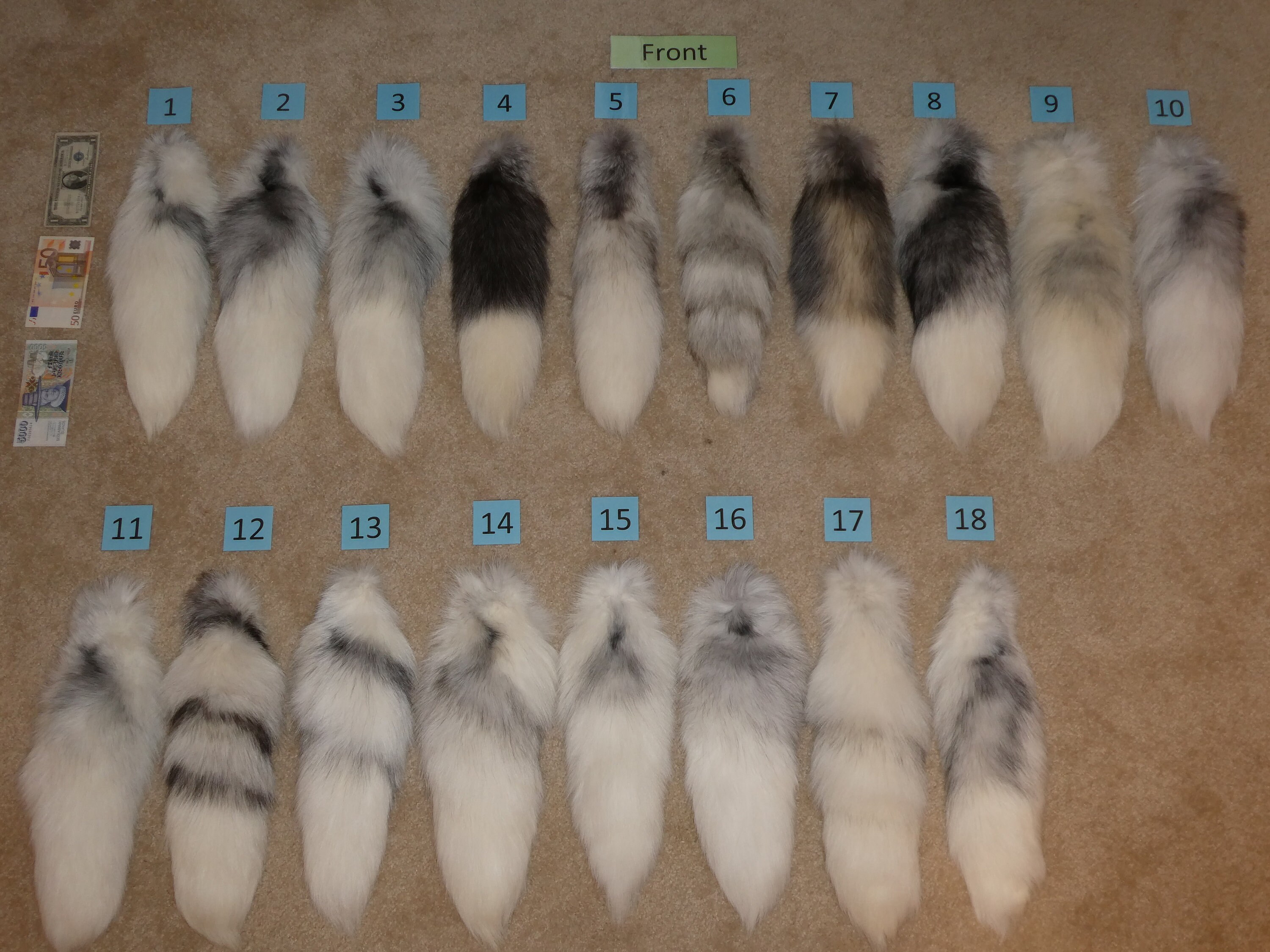 Eco Friendly Platinum Fox Tails
