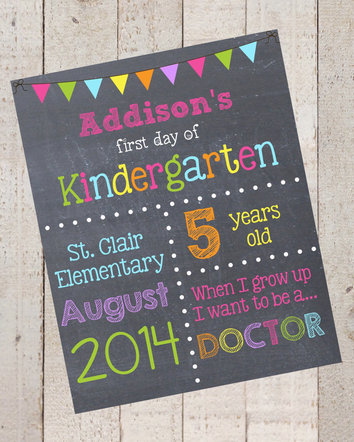 First Day Of School Chalkboard Sign Printable Photo Prop first-day-of-school-chalkboard-sign-printable-photo-prop