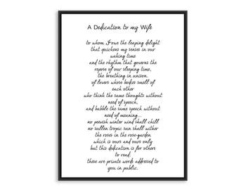 Dedication poem | Etsy