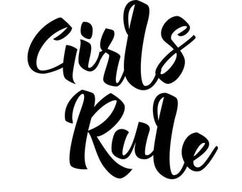 Girls rule svg file | Etsy
