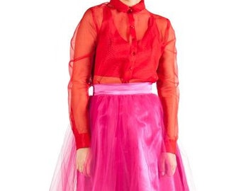 Pink tulle skirt | Etsy