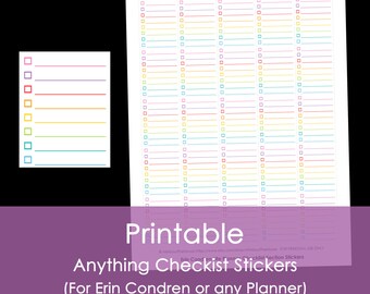 Printable Calendar / Planner Stickers Flags for Erin Condren