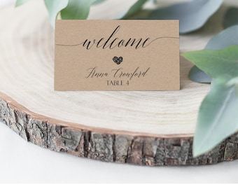 Blank Rustic Place Cards Blank place cards with twine bow
