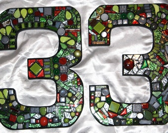 Mosaic house numbers | Etsy