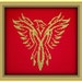 Phoenix Rising Cross Stitch Pattern Golden Fire Ice