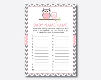 Owl baby shower game | Etsy