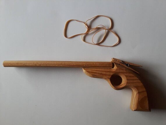 wooden slingshot gun handmade wooden toy gun rubber band