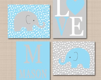 Blue gray elephant | Etsy